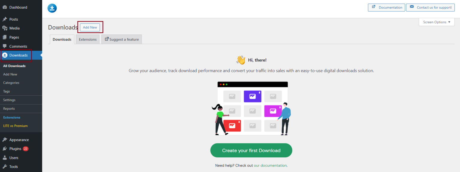 How to Add Your First Download